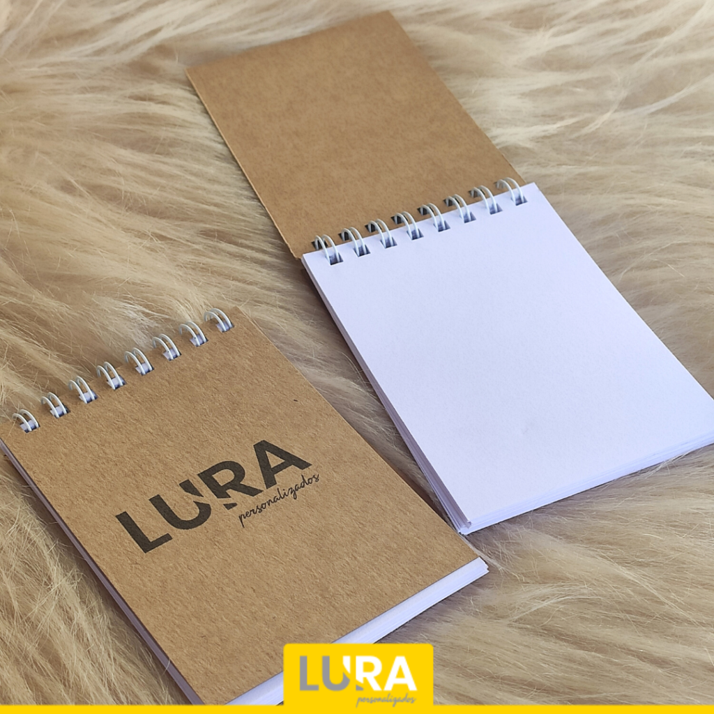 25 Unids. de Bloquinho para anotações, capa kraft personalizada, sem ...